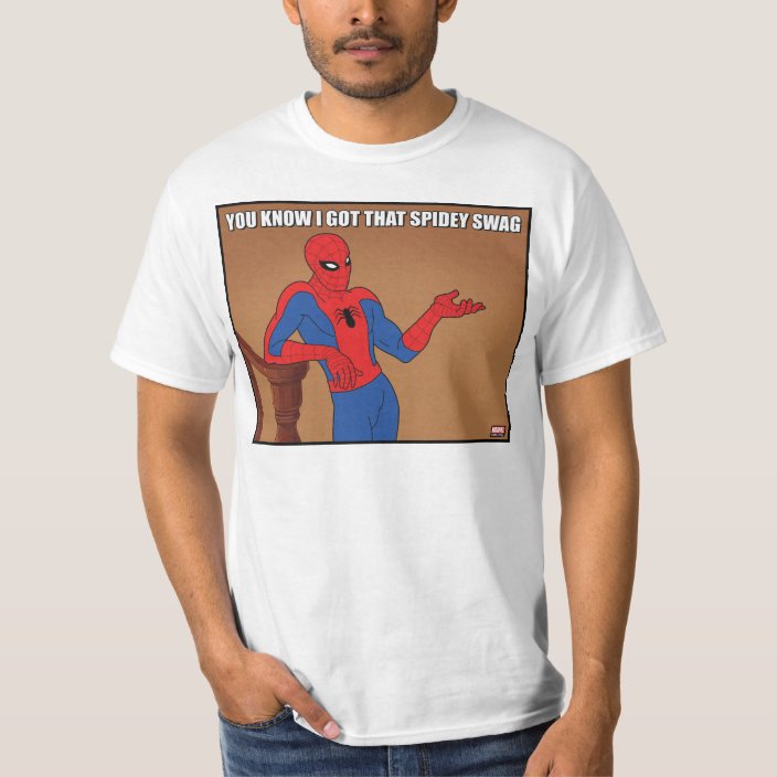 Spider-Man Spidey Swag Meme Graphic T-Shirt | Zazzle.com