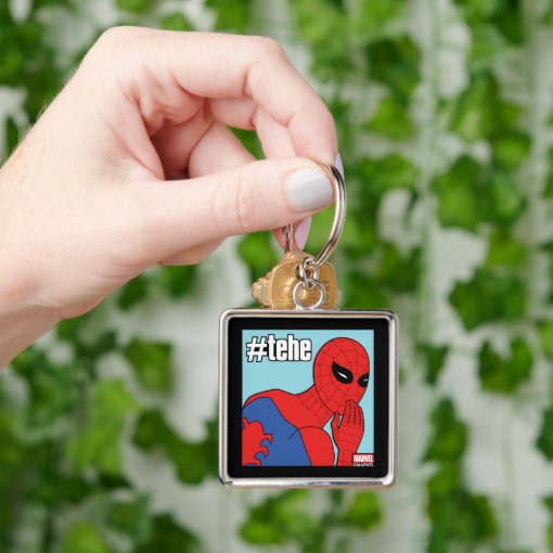 Spider-Man #tehe Laughing Meme Graphic Keychain | Zazzle