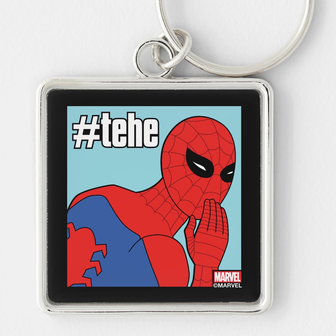 Spider-Man #tehe Laughing Meme Graphic Keychain | Zazzle