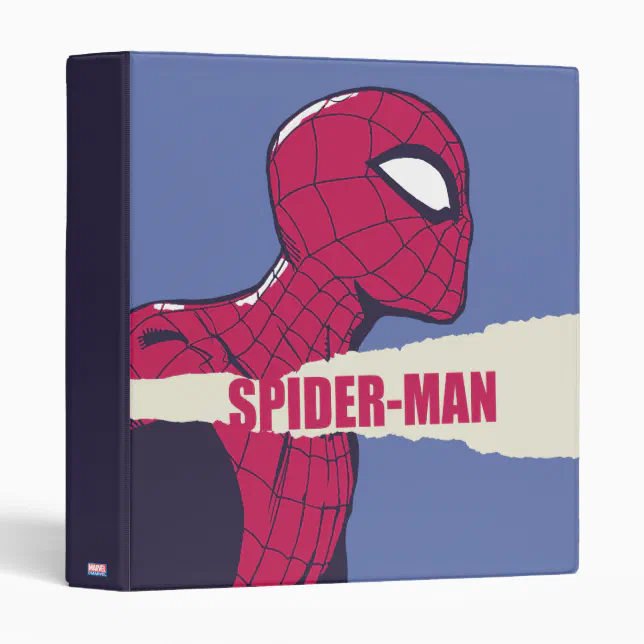 Spider-Man Torn Page Name Graphic 3 Ring Binder | Zazzle