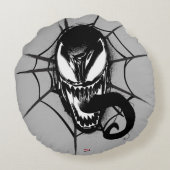 Spider-Man | Venom Head In Web Graphic Round Pillow | Zazzle