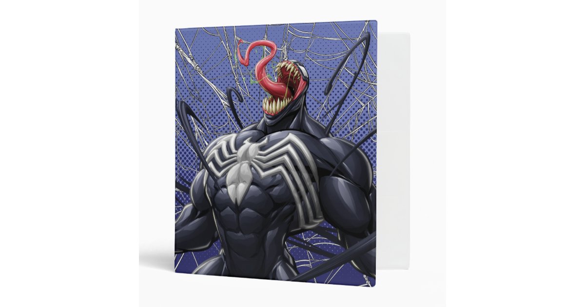 Spider-Man | Venom Symbiote Lashing Out 3 Ring Binder | Zazzle
