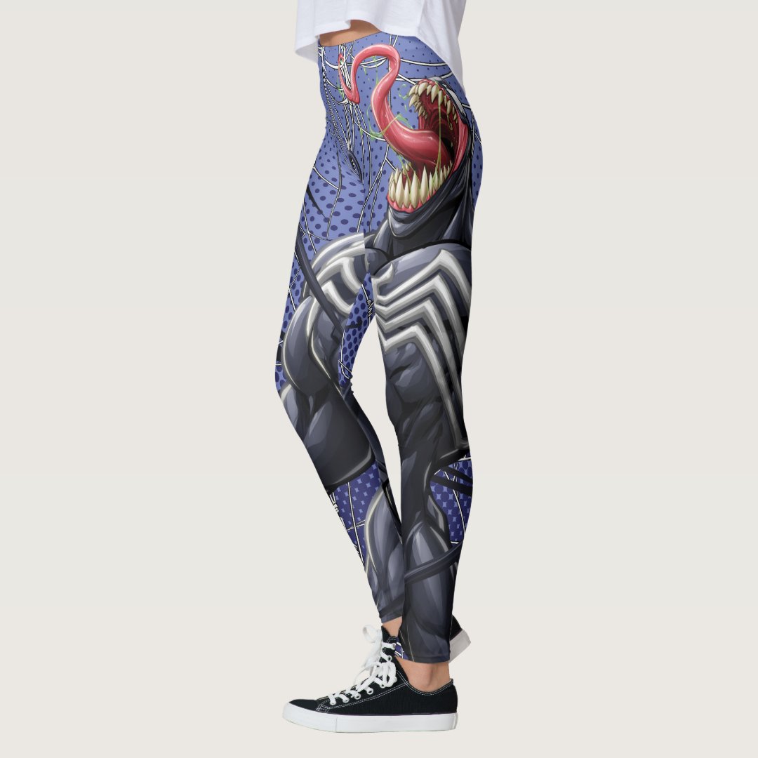 Spider-Man | Venom Symbiote Lashing Out Leggings | Zazzle