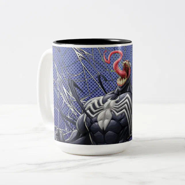 Spider-Man | Venom Symbiote Lashing Out Two-Tone Coffee Mug | Zazzle