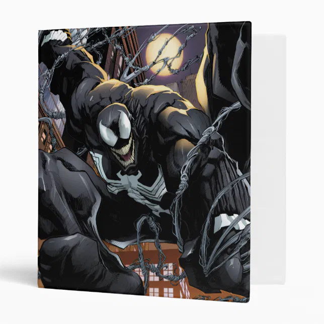 Spider-Man | Venom Web Swinging At Night 3 Ring Binder | Zazzle