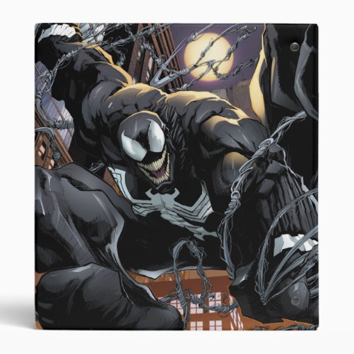 Spider-Man | Venom Web Swinging At Night 3 Ring Binder | Zazzle