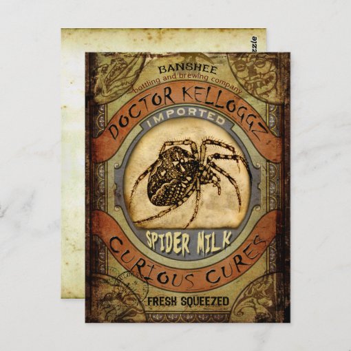 Spider Milk Postcard | Zazzle
