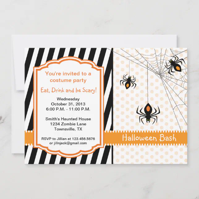 Spider Party Invitation | Zazzle