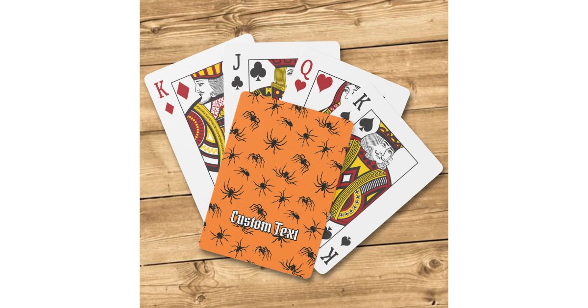 Spider Silhouettes Pattern Poker Cards | Zazzle