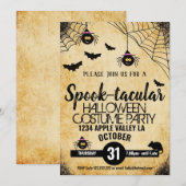 spider spooky halloween party spook-tacular invitation | Zazzle