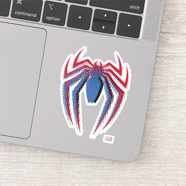 Spider-Verse | The Advanced Suit Halftone Spider Sticker | Zazzle