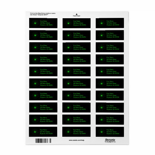 Spider Web Address Labels (Green) | Zazzle