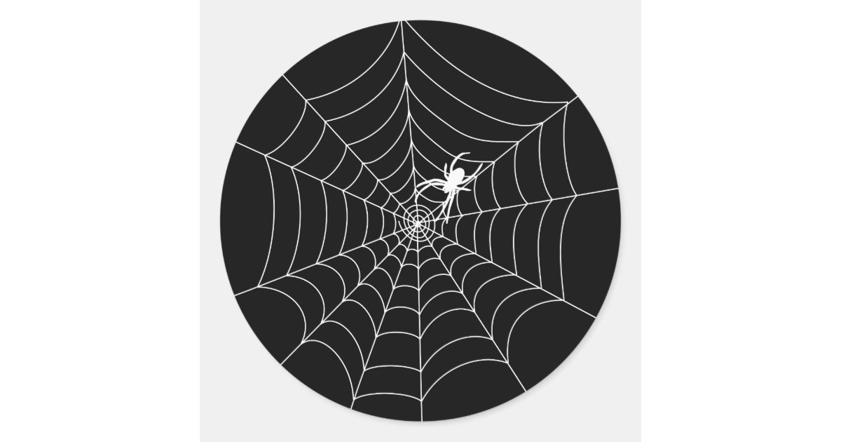 Spider Web Classic Round Sticker | Zazzle