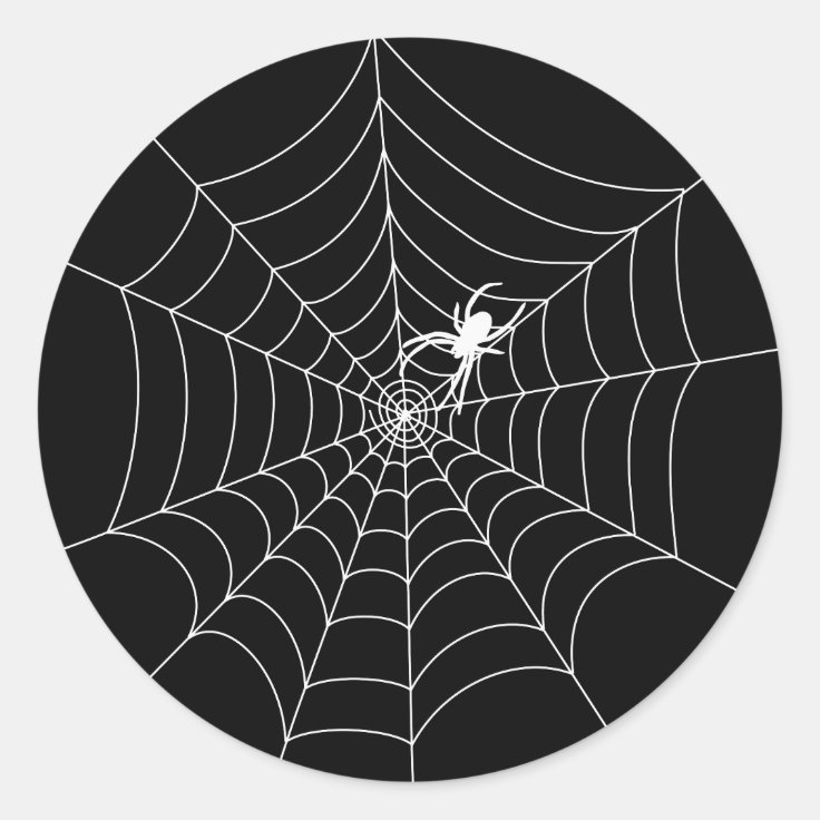 Spider Web Classic Round Sticker | Zazzle
