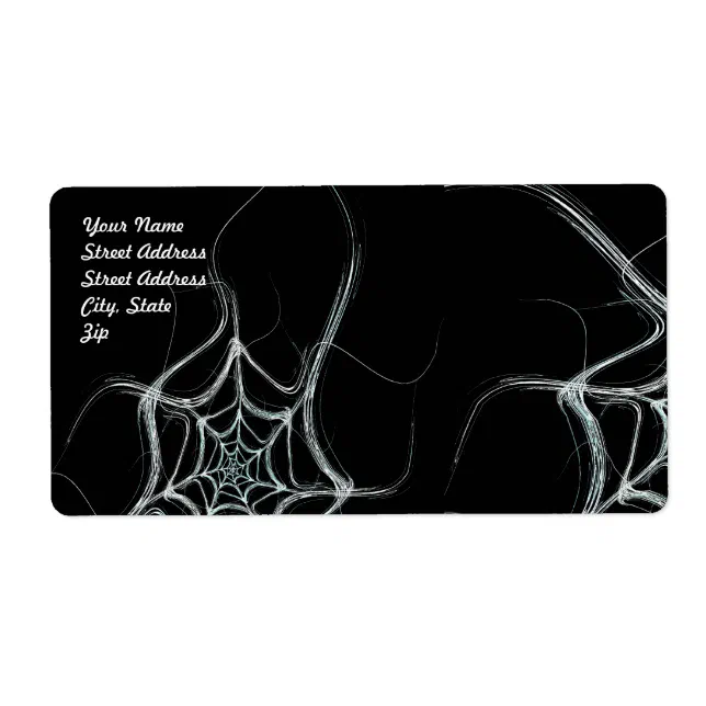 Spider Web Fractal Background Shipping Label | Zazzle
