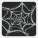 Spider Web Fractal Background Square Sticker | Zazzle