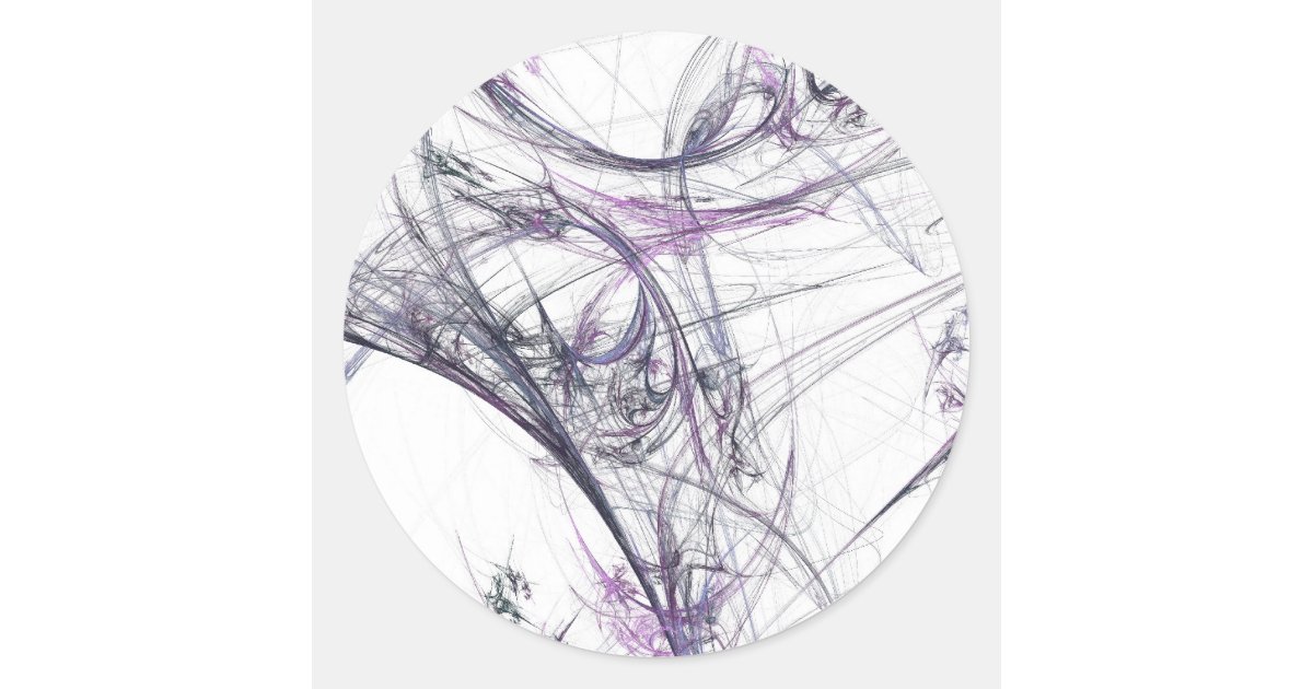 Spider Web Fractal BackgroundRound Sticker | Zazzle