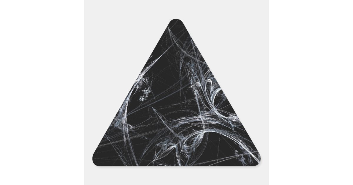 Spider Web Fractal BackgroundTriangle Sticker | Zazzle