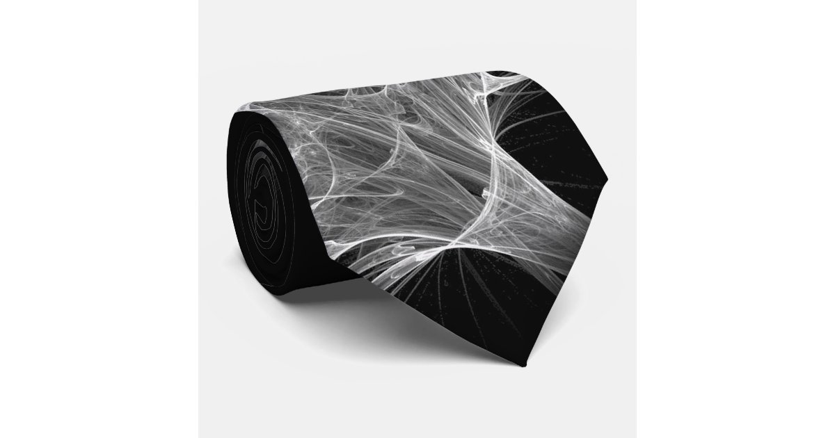 Spider Web Fractal Design Tie | Zazzle