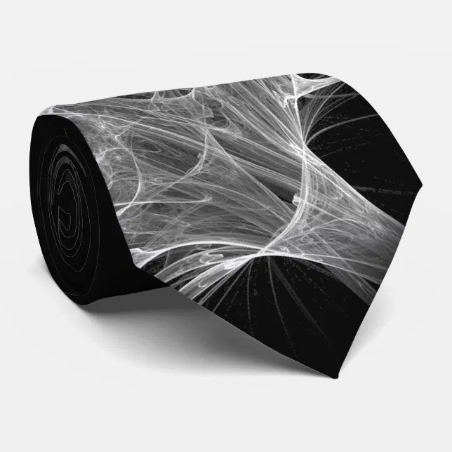 Spider Web Fractal Design Tie | Zazzle