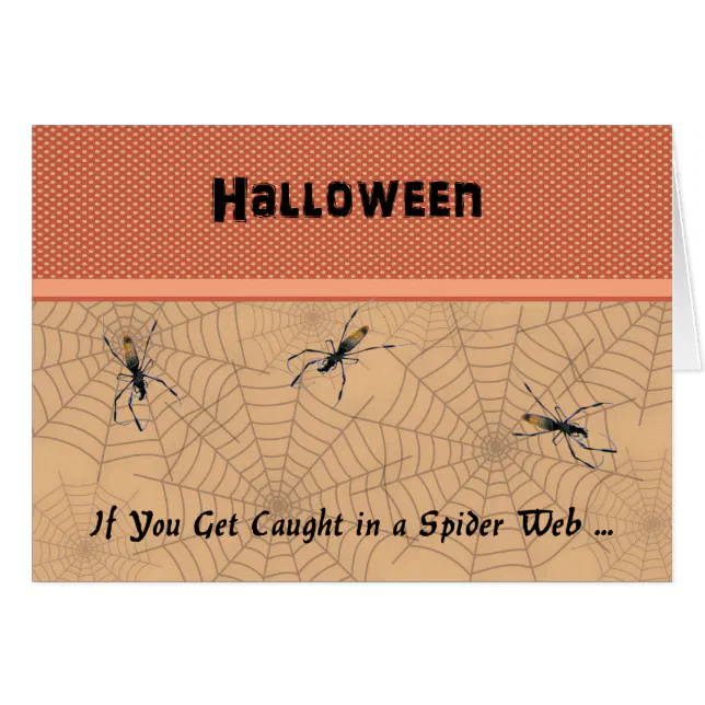 Spider Web Halloween Card | Zazzle