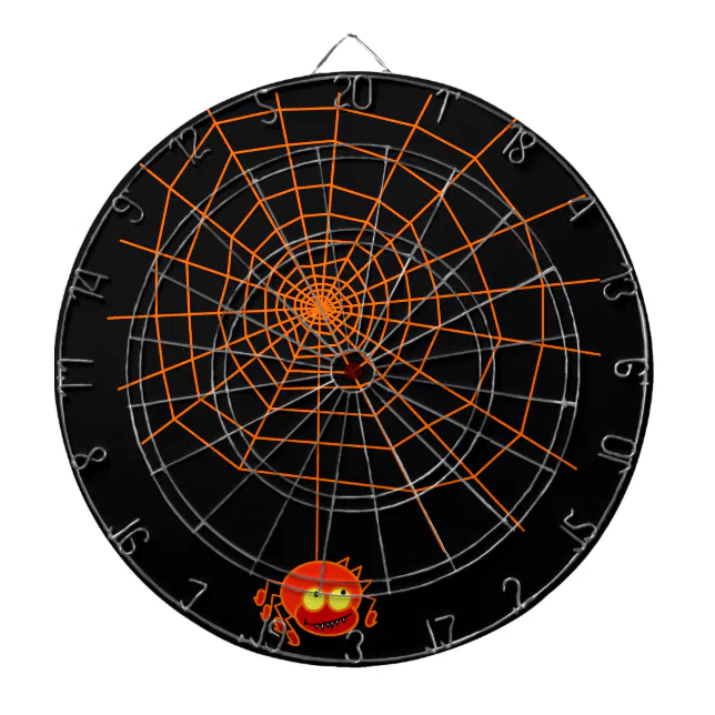 Spider Web Halloween Dart Board | Zazzle