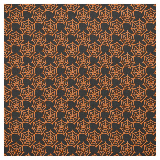 spider web halloween pattern fabric | Zazzle.com
