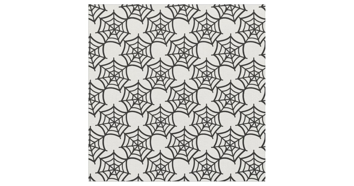 spider web halloween pattern fabric | Zazzle