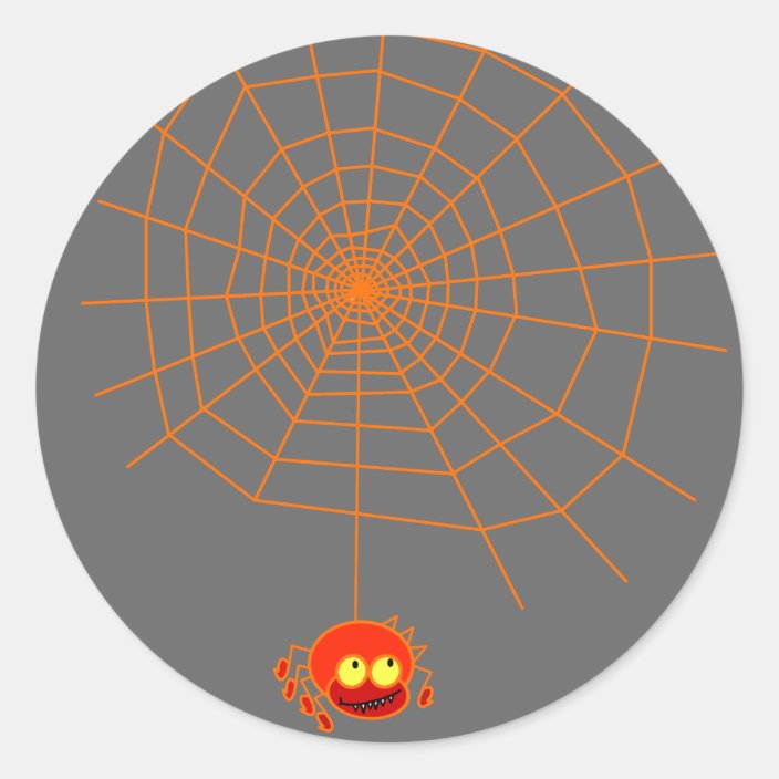 Spider Web Halloween Sticker | Zazzle.com