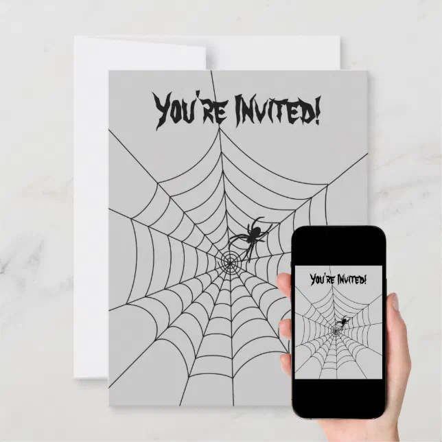 Spider Web Invitation- Blank Invitation | Zazzle
