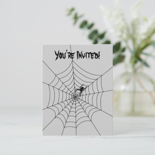 Spider Web Invitation- Blank Invitation | Zazzle