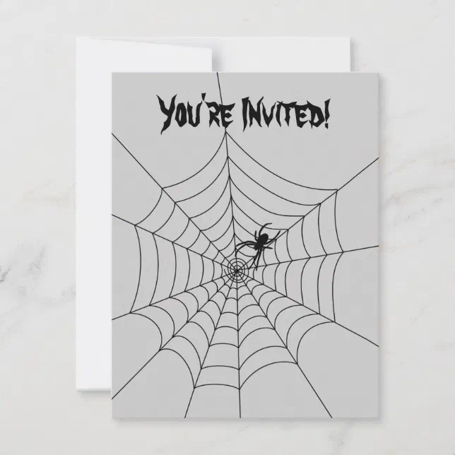 Spider Web Invitation- Blank Invitation | Zazzle