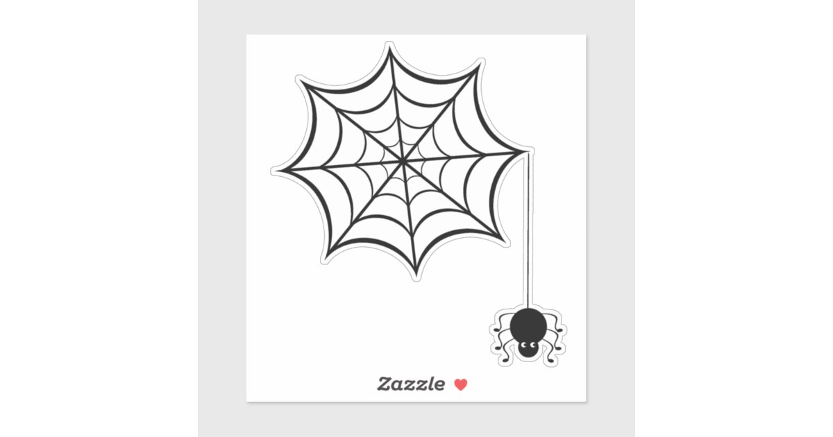 Spider Web Sticker | Zazzle