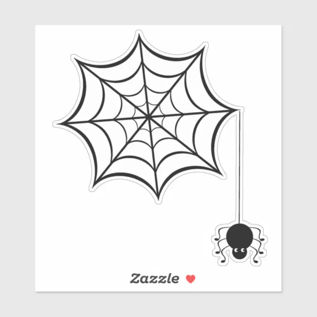 Spider Web Sticker | Zazzle