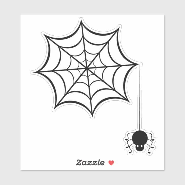 Spider Web Sticker | Zazzle.com