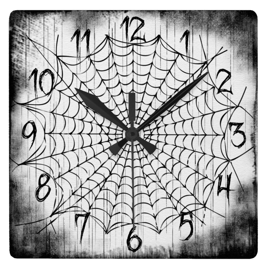 Spider Web Wall Clock | Zazzle