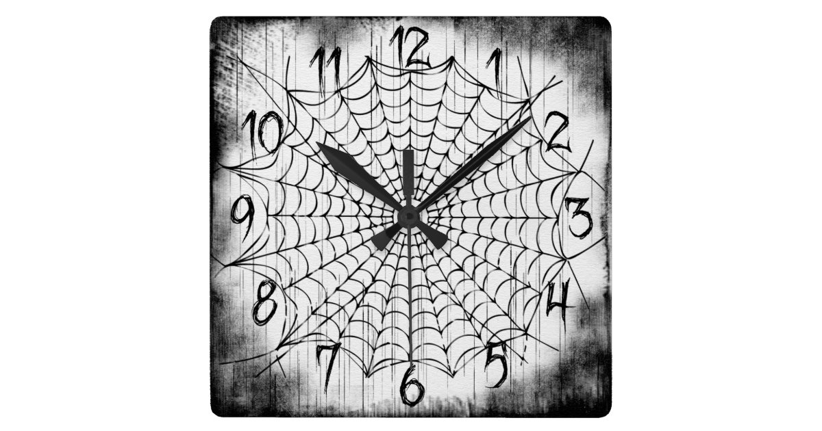 Spider Web Wall Clock | Zazzle