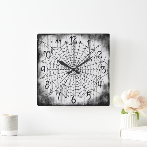 Spider Web Wall Clock | Zazzle