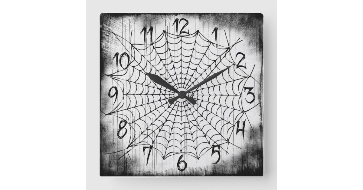 Spider Web Wall Clock | Zazzle