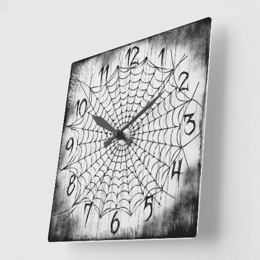 Spider Web Wall Clock | Zazzle