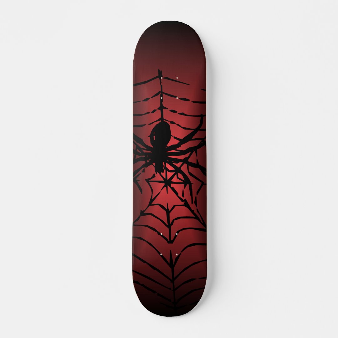 Spider web with spider skateboard | Zazzle