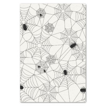 Spider Webs Halloween Pattern Tissue Paper | Zazzle