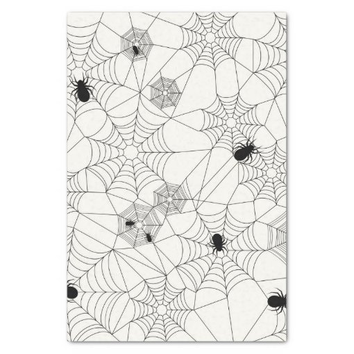 Spider Webs Halloween Pattern Tissue Paper | Zazzle