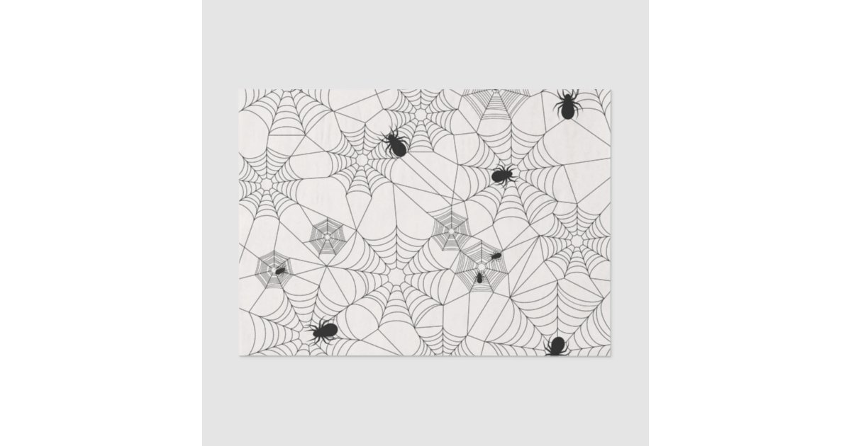 Spider Webs Halloween Pattern Tissue Paper | Zazzle