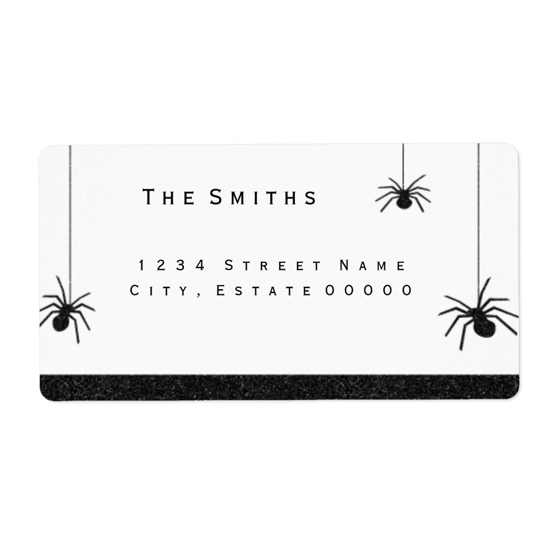 Spiders and stripes address label | Zazzle