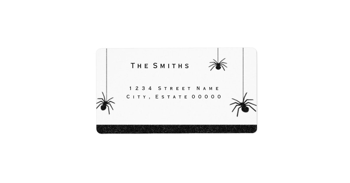 Spiders and stripes address label | Zazzle