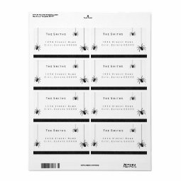 Spiders and stripes address label | Zazzle