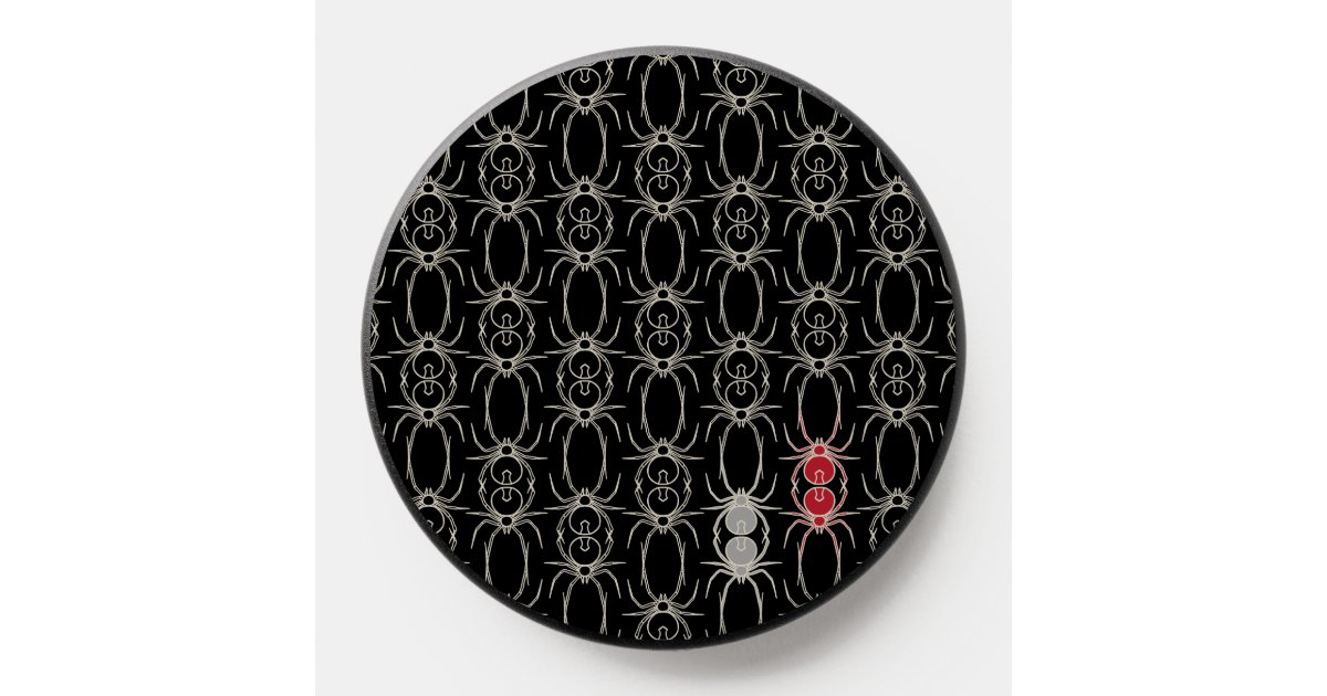 Spiders - Bat Black and Bone White PopSocket | Zazzle
