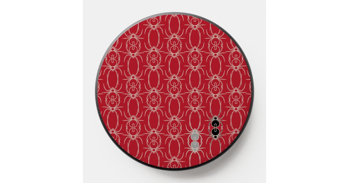 Spiders - Blood Red and Bone White PopSocket | Zazzle