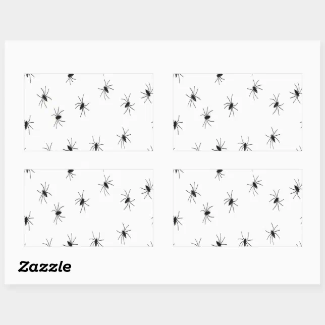 Spiders Halloween Creepy Crawly Spooky Rectangular Sticker | Zazzle